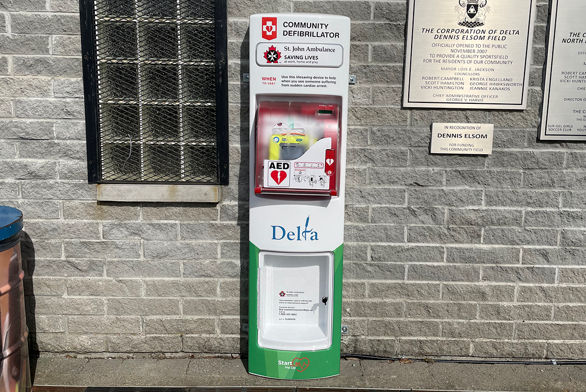Public AED Units Installed In Delta Parks | City of Delta